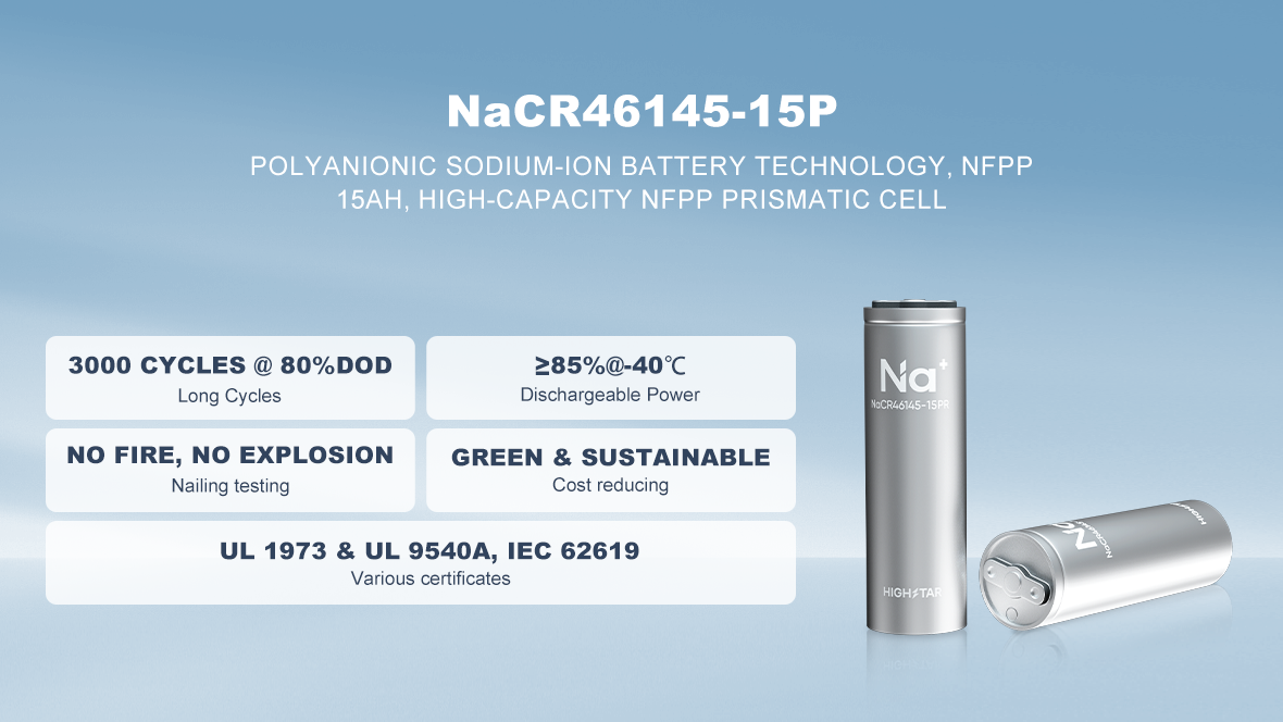 Cylindrical Sodium-ion Cell - Highstar Battery